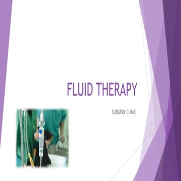 Fluid Therapy in Animals | PPTX
