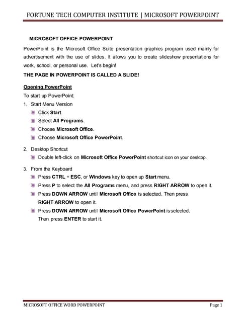 Microsoft office power_point_2007_tutorial | PDF | Desktop Publishing | Computer Software and ...