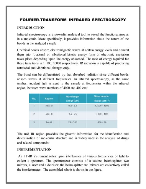 FTIR spectroscopy | PPT