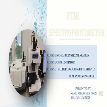 FTIR spectroscopy | PPT