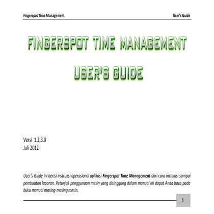 Ftm user's guide pd fv1.2 fingerprint | PDF