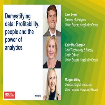 Demystifying data: Profitability, people and the power of analytics | PPT