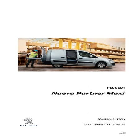 Ficha técnica Peugeot Partner Maxi 2016 | PDF