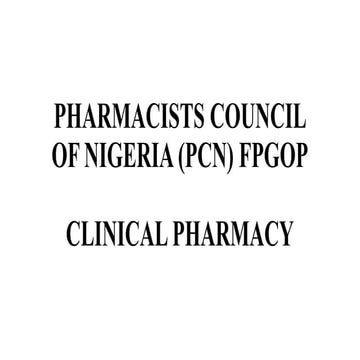 CLINICAL PHARMACY NOTE FOR PHARMACY STUDENTS | PPTX