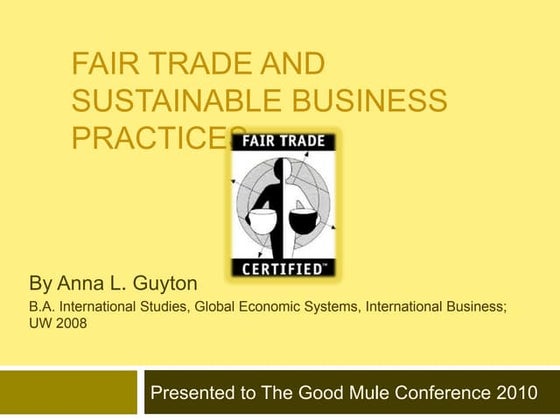 Fair Trade In Bangladesh | PPT