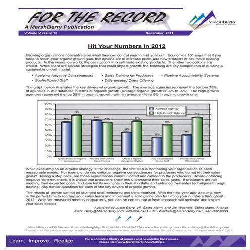 Hit Your Numbers In 2012 | PDF