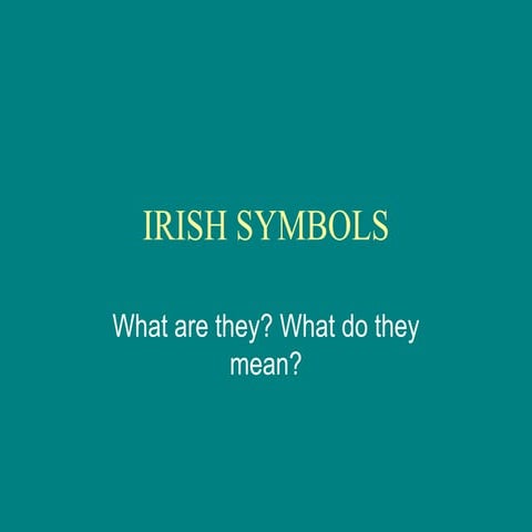 Irish symbols | PPT