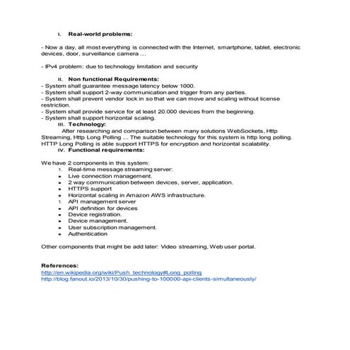 Realtime system with pushpin fanout, controlling your devices | DOCX