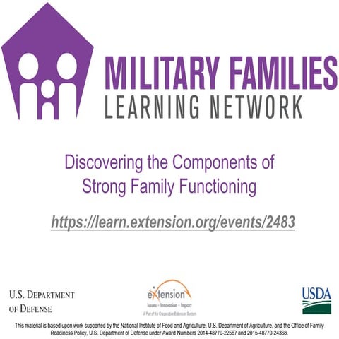 Discovering the Components of Strong Family Functioning | PDF