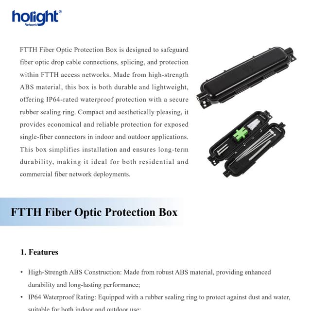 FTTH Fiber Optic Protection Box | Compact Indoor Fiber Protection ...