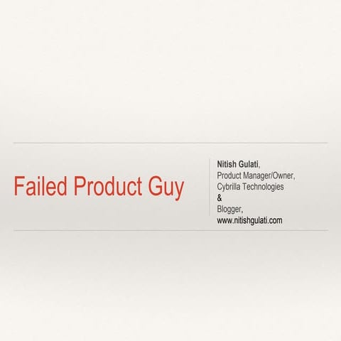 Failed Product Guy | PPT