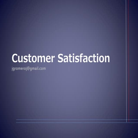 Customer Satisfaction | PPT