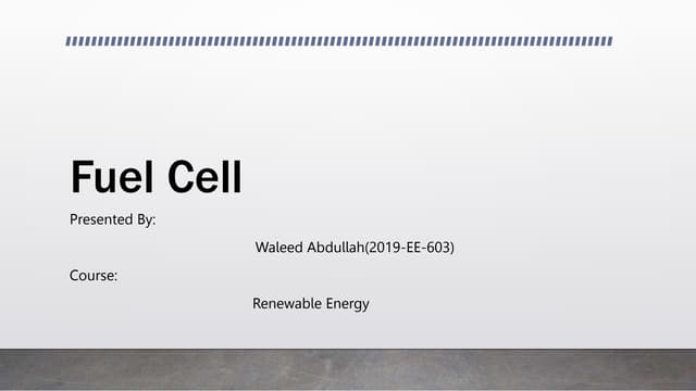 Fuel cells | PPTX