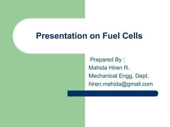 Ppt on hydrogen fuel cell | PPTX | Chemistry | Science