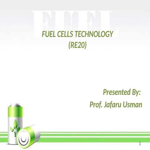 FUEL CELLS TECHNOLOGY PRESENTATION.pptx. | PPTX