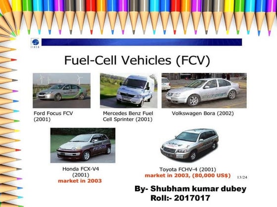 hydrogen fuel cell vehicle ppt | PPTX