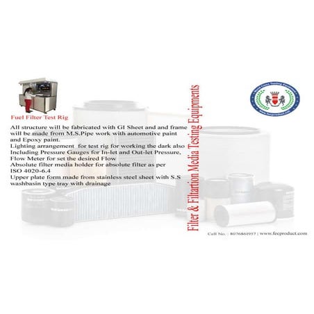 Fuel Filter Test Rig | PDF