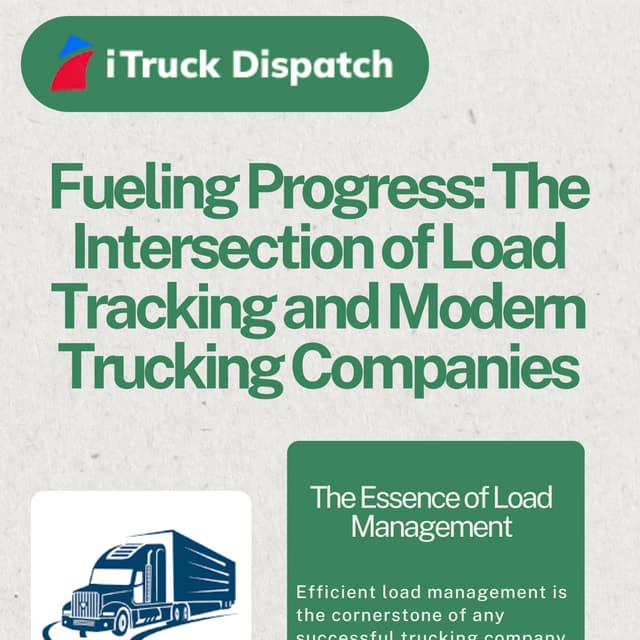 Fueling Progress: The Intersection of Load Tracking and Modern Trucking ...