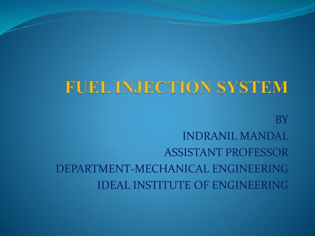types of fuel injection system and nozzles | PDF