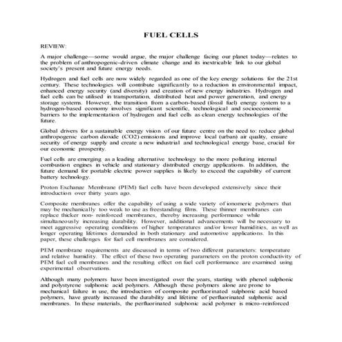 Fuel cells | PDF
