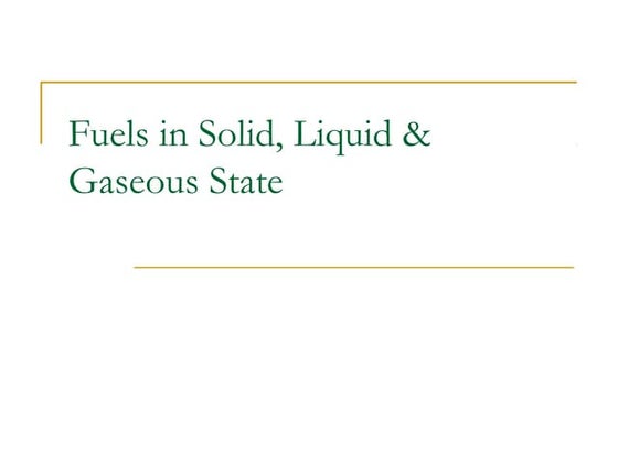 Solid fuel and its properties | PPT