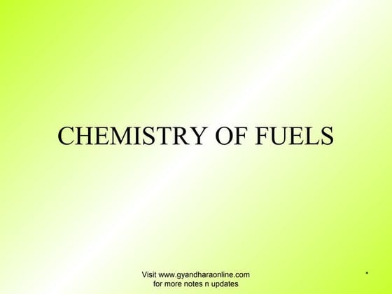 Unit 4 introduction to fuels and combustion | PPT