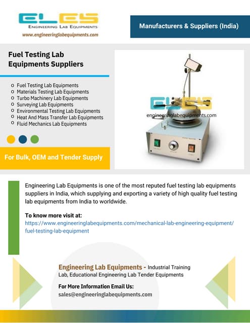 Engineering Lab Equipments presentations