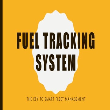 Fuel tracking system | PPT