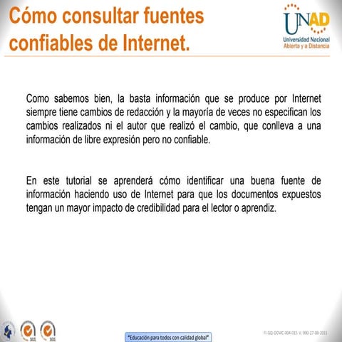 Fuentes Confiables De Internet | PPTX