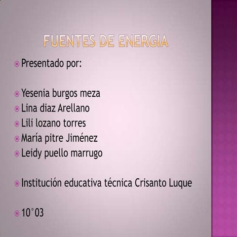 Fuentes de energia | DOCX