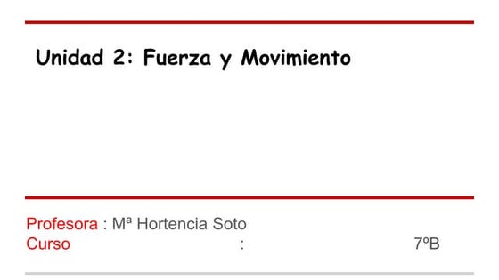 Movimiento y fuerza | PPT