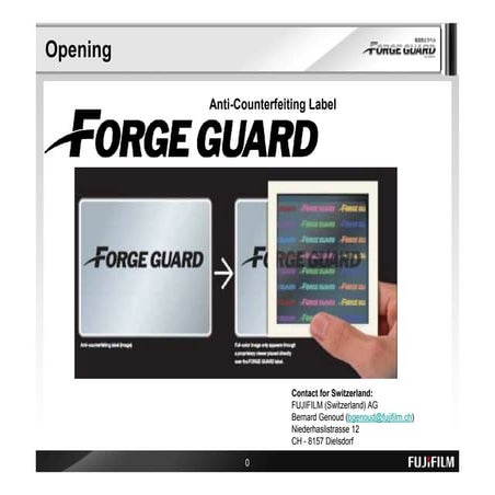 Fujifilm forge guard anti-counterfeiting label 0313 | PDF