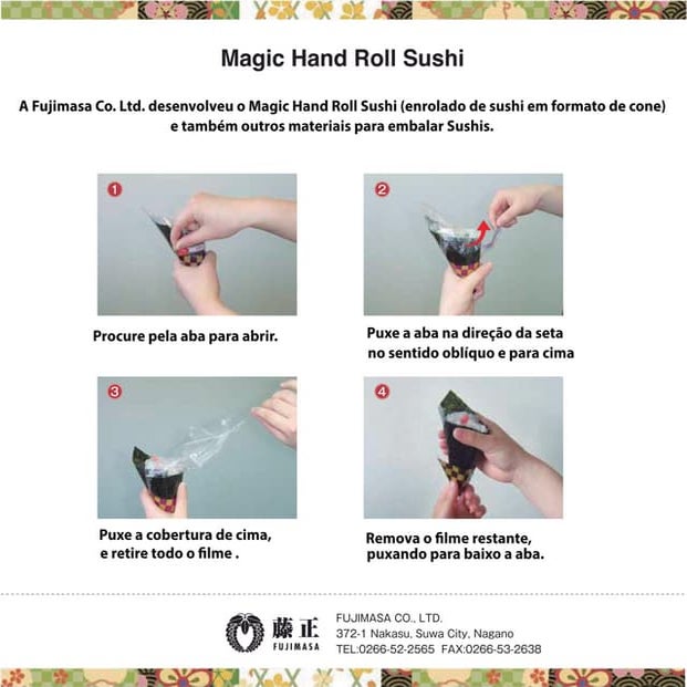Como Abrir Temaki Film Fujimasa - Konbini Produtos Orientais | PPT