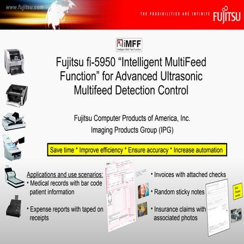 Fujitsu fi-5950 Intelligent MultiFeed Function (iMFF) for Advanced ...