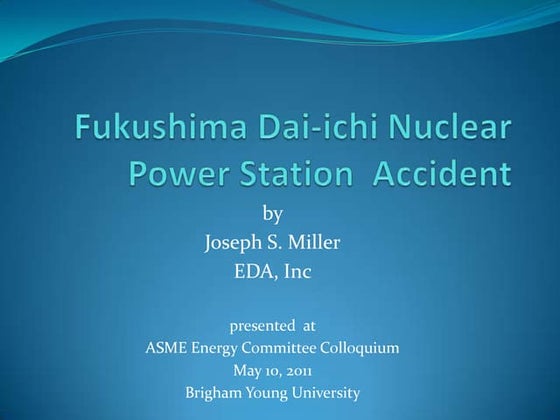Fukushima Nuclear Disaster | PPTX