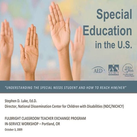 Special Education in the US: A History & Systems of Support | PPT