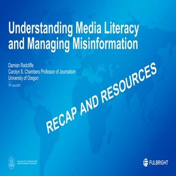 Handout: Resources for Managing Misinformation (2021) | PPT