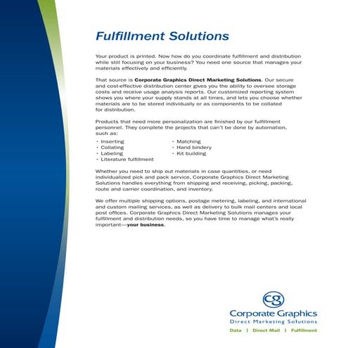 Fulfillment Distribution | PDF