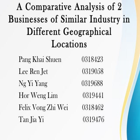 Comparative Analysis - Slides | PPT