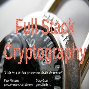Full Stack Cryptography | PDF