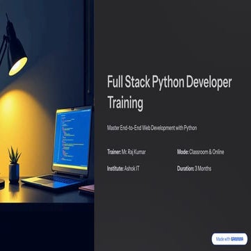 Best Full Stack Python Online Training Course - NareshIT | PDF