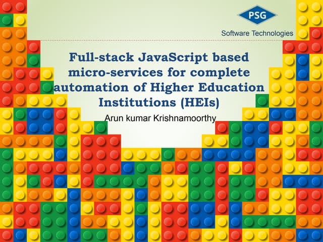 Full Stack Javascript Based Microservices For Heis Ppt