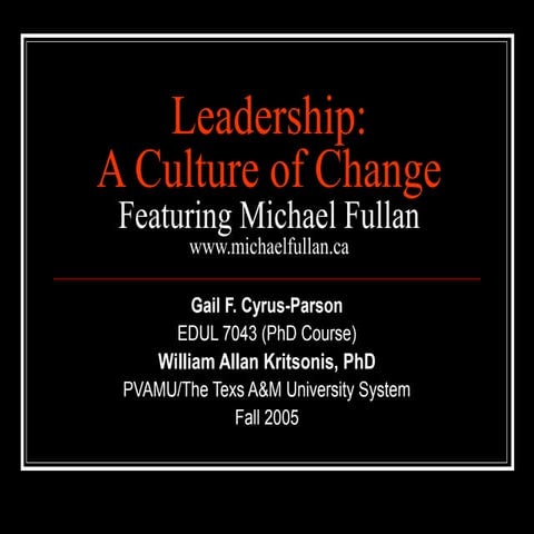 Fullan gail 100105 | PPT