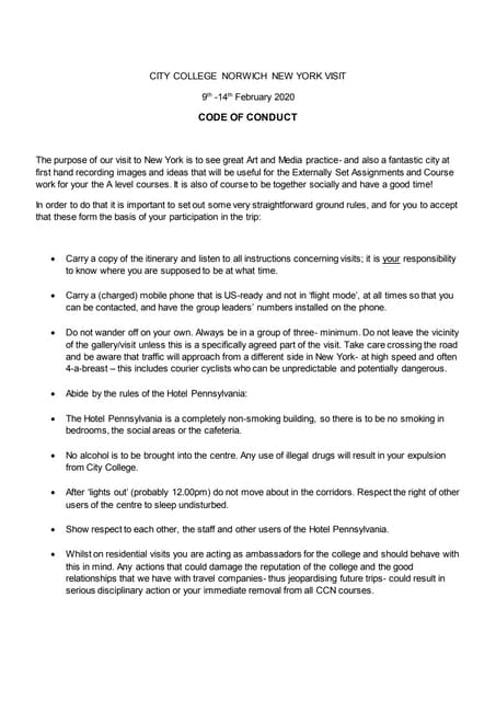 Code of conduct | PDF