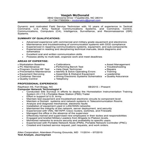 Full experience resume | DOC