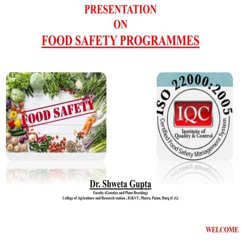 Full forms of food safety and standards | PPT