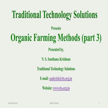 Full illustration organic paddy cultivation methods TTS presentation 3 ...