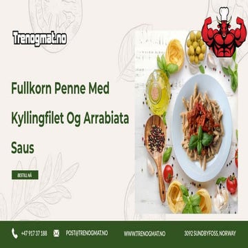 Fullkorn Penne Med Kyllingfilet Og Arrabiata Saus - Trenogmat | PDF