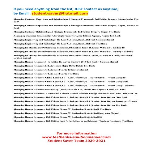 F ull list test bank and solution manual 2020 2021 ( student saver team ...