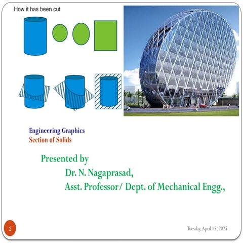 Section of solids - ENGINEERING DRAWING/GRAPHICS | PPT